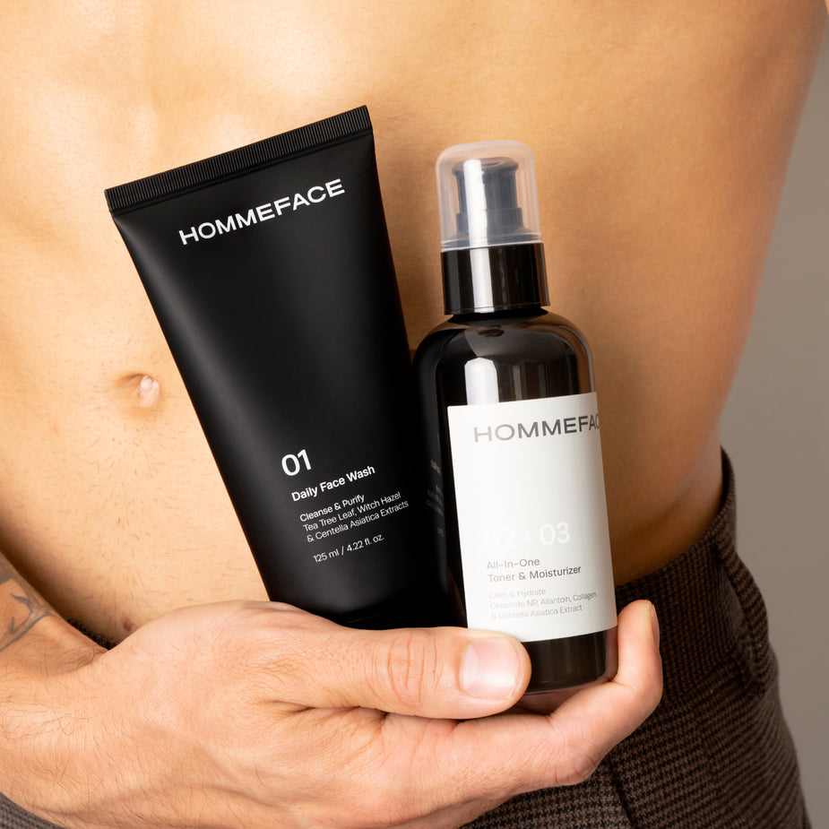 HOMMEFACE All-In-One Toner & Moisturizer, 2-in1 Skincare for Men